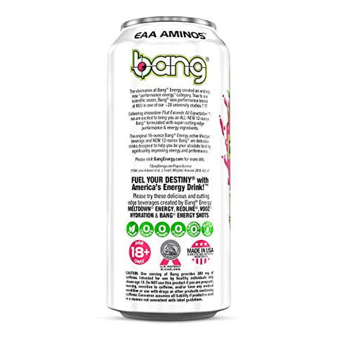 Bang Energy Wyldin’ Watermelon, Sugar-Free Energy Drink, 16-Ounce (Pac ...
