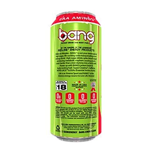 Bang Candy Apple Crisp Energy Drink, 0 Calories, Sugar Free with Super ...