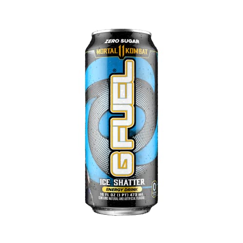 G Fuel Ice Shatter Energy Drink, 16 oz can, 12-pack case – JerkyPro
