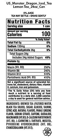 Monster Energy Dragon Iced Lemon Tea, 23 Fl Oz (Pack of 12) – JerkyPro