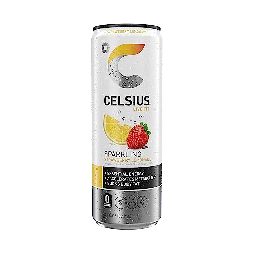 CELSIUS Sparkling Strawberry Lemonade, Functional Essential Energy Dri ...