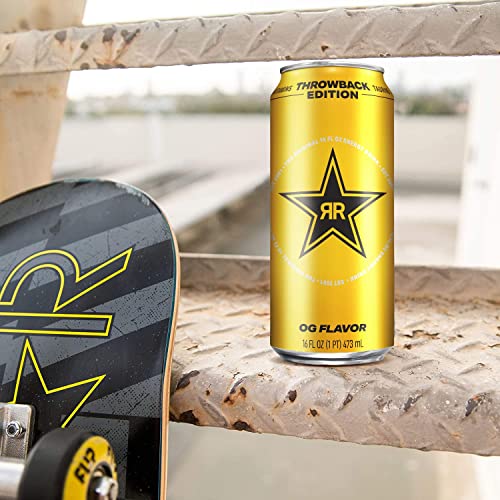 Rockstar Energy Drink, Throwback Edition: O.G., 16 Fl Oz (Pack of 12 ...