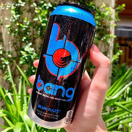 Bang Blue Razz Energy Drink, 0 Calories, Sugar Free with Super Creatin ...