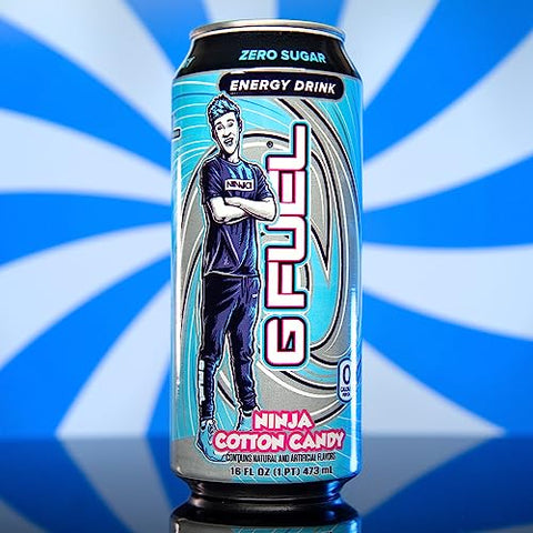 G Fuel Ninja Cotton Candy Energy Drink, 16 oz can, 12-pack case – JerkyPro