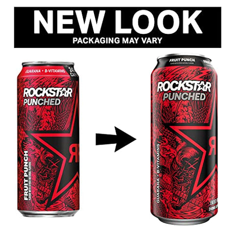 Rockstar Energy Drink Punched, 3 Flavor Variety Pack, 16oz Cans (12 Pa ...