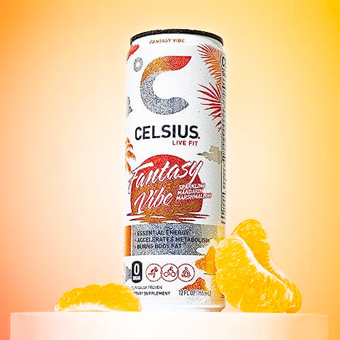 CELSIUS Sparkling Fantasy Vibe, Functional Essential Energy Drink, 12 ...