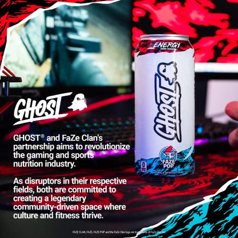 GHOST ENERGY x FAZE CLAN (FAZE POP) - Performance Energy Drink - 12-Pa ...