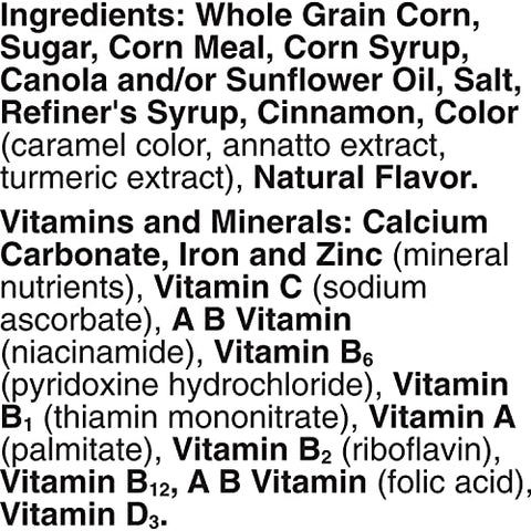 French Toast Crunch Breakfast Cereal, Crispy Sweetened Corn Cereal, 17 ...