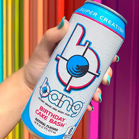Bang Energy Birthday Cake Bash, Sugar-Free Energy Drink, 16-Ounce (Pac ...