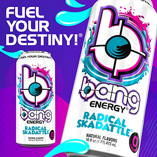 Bang Energy Radical Skadattle, Sugar-Free Energy Drink, 16-Ounce (Pack ...
